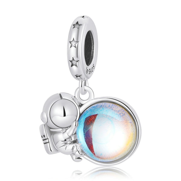 Astronaut on Moon Dangle Charm