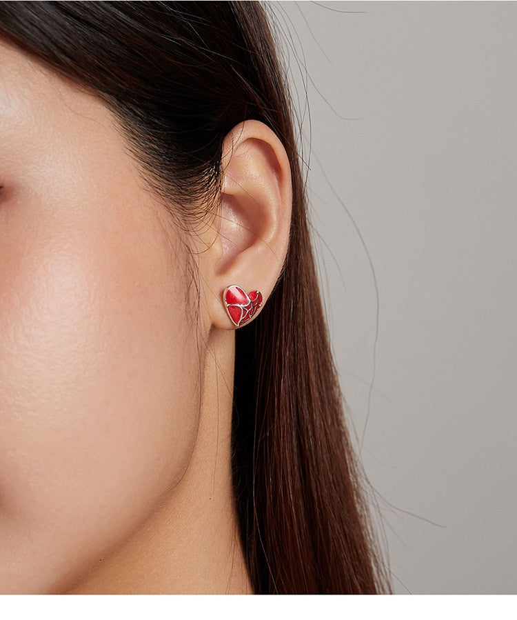 Red Heart Earrings | EN